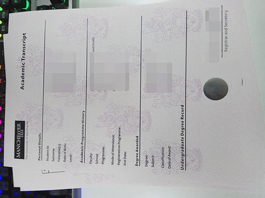 How to get University of Manchester transcript?