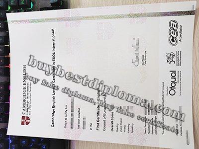 How to order fake ESOL certificate, fake Cambridge FCE certificate