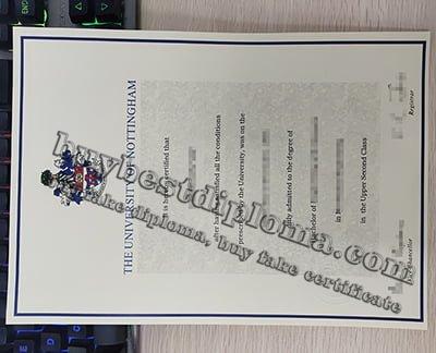 How an old version of University of Nottingham degree looks