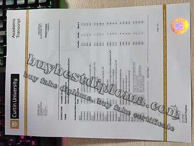 Examples of High Quality Fake Curtin University Transcript