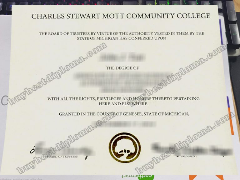 How A Fake Mott Community College Diploma Looks Like