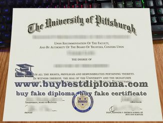 The Costs to Make University of Pittsburgh Diploma with Transcript