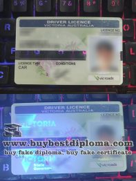How A Victoria Driver Licence Looks Under Ultra-violet Lamp