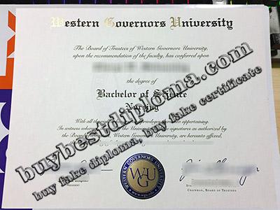 Samples of Fake Western Governors University Diploma in Nursing